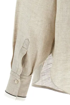 Brunello Cucinelli Contrast Stitched Shirt