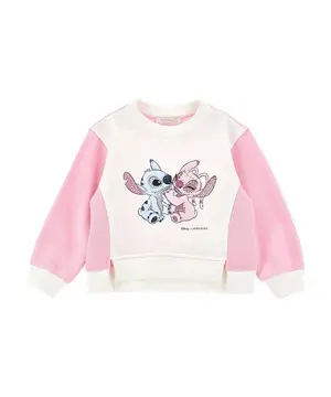 Monnalisa Disney X Stitch Angel Sweatshirt - Pink