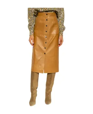 Isabel Marant Étoile Blehor Leather Midi Skirt