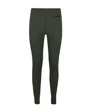 JIL SANDER Logo Printed High-waisted Leggings - Black