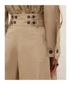 Zimmermann Rebellion Cargo Shorts - Beige