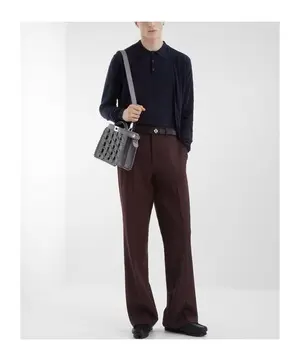 Fendi V-neck Buttoned Cardigan With Ff Embossing - Blue