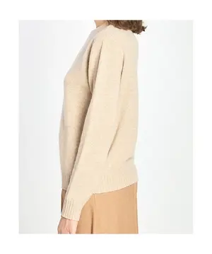 Max Mara Cinema Crewneck Knitted Jumper - Beige
