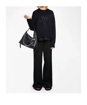 Zadig&Voltaire Markuz Knitted Jumper With Rhinestone Embellishments