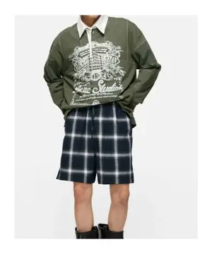 Acne Studios Graphic Printed Long Sleeved Polo Shirt - Green
