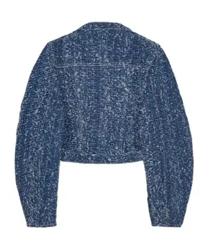 ROTATE BY BIRGER CHRISTENSEN Long Sleeve Denim Jacket - Blue