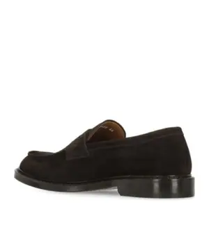DOUCAL'S Suede Slip-on Loafers - Black