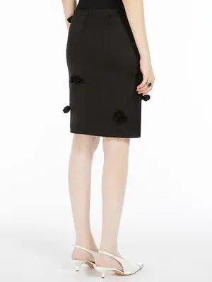 Sportmax Borbona Mini Skirt With Rose Embellishments