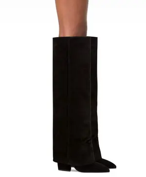 Paris Texas Knee-high Boots With Chunky Heel - Black