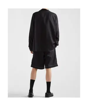 Prada Contrasting-trim Button-up Shirt