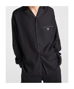 Prada Contrasting-trim Button-up Shirt
