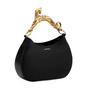 LANVIN Embellished Handle Zipped Tote Bag - Black
