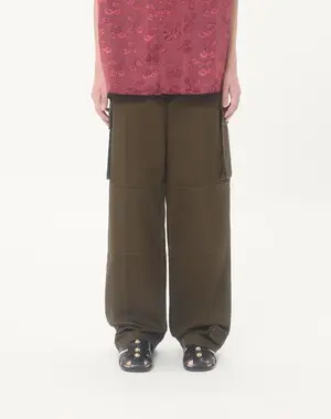 Valentino Garavani Logo Plaque Cargo Pants - Green