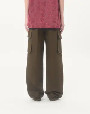 Valentino Garavani Logo Plaque Cargo Pants - Green
