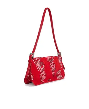 By Far Dulce Embellished Zipped Shoulder Bag