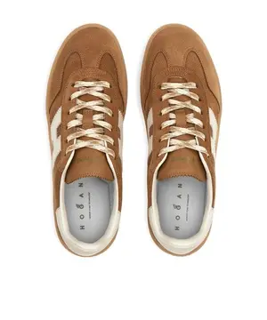 Hogan Sneakers With Serrated Side H Detail - Brown