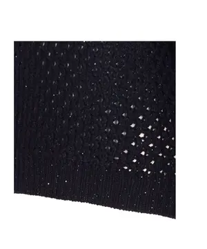 Fabiana Filippi Open Knit Crewneck Jumper - Black