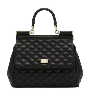 Dolce & Gabbana Sicily Quilted Handbag - Black