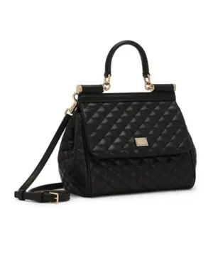 Dolce & Gabbana Sicily Quilted Handbag - Black