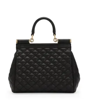 Dolce & Gabbana Sicily Quilted Handbag - Black