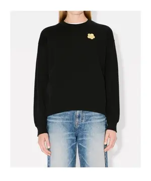 Kenzo Boke Flower Embroidered Sweatshirt - Black
