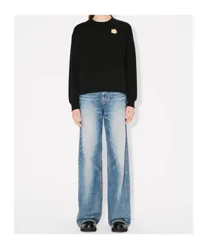 Kenzo Boke Flower Embroidered Sweatshirt - Black