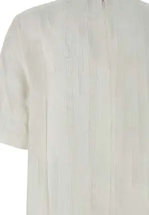 Loulou De Saison Textured Short-sleeve Top