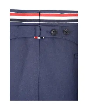 Thom Browne Straight-leg Trousers With Rwb Detail