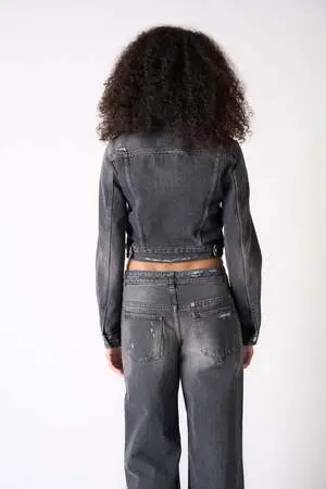 Givenchy Collared Zip-up Denim Jacket