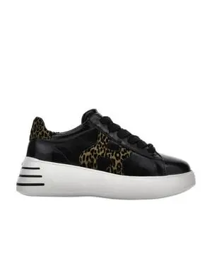 Hogan Rebel Lace-up Sneakers With Animal Print Detail