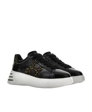 Hogan Rebel Lace-up Sneakers With Animal Print Detail