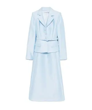 SELF-PORTRAIT Long-sleeved Taffeta Midi Dress