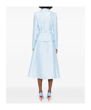 SELF-PORTRAIT Long-sleeved Taffeta Midi Dress