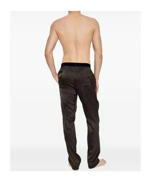 TOM FORD Polka-dot Pattern Pyjama Pants - Black