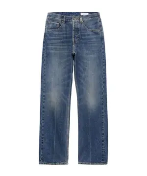Alexander McQueen Logo Patch Straight-leg Jeans - Blue