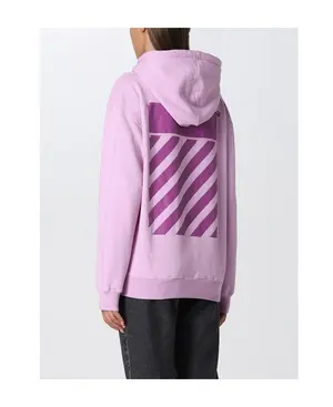 Off-White Diagonal Stripe Hooded Sweatshirt