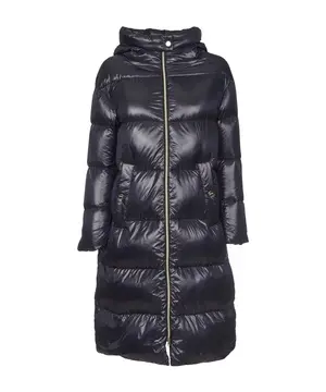 Herno Padded Zip-up Long Coat - Black