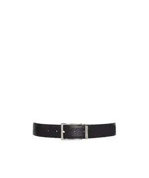FERRAGAMO Square Buckle Belt - Black