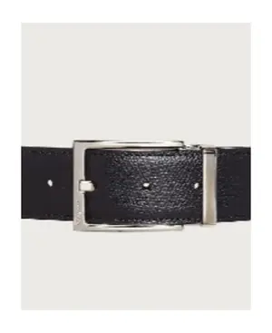 FERRAGAMO Square Buckle Belt - Black
