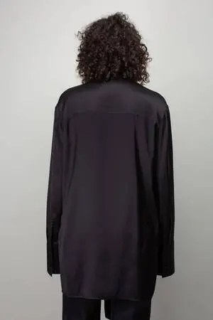 JIL SANDER Friday P.m." Satin Bow Collar Long Sleeve Shirt