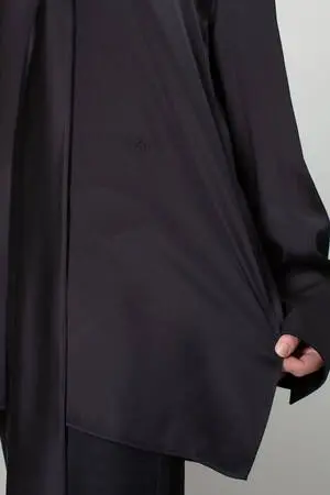 JIL SANDER Friday P.m." Satin Bow Collar Long Sleeve Shirt