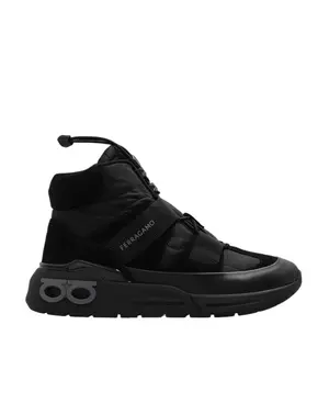FERRAGAMO High Top Sneakers With Logo Detail