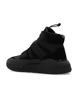 FERRAGAMO High Top Sneakers With Logo Detail
