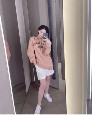 Max Mara Logo Long Hoodie - Pink