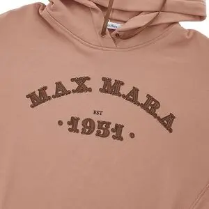 Max Mara Logo Long Hoodie - Pink