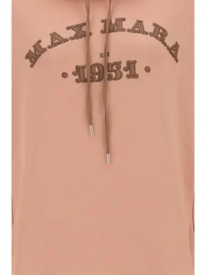 Max Mara Logo Long Hoodie - Pink
