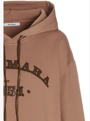 Max Mara Logo Long Hoodie - Pink