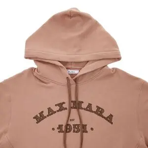 Max Mara Logo Long Hoodie - Pink