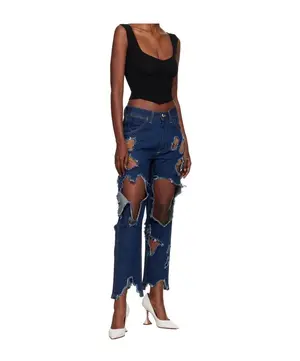 VIVIENNE WESTWOOD Orb Embroidered Ribbed Top