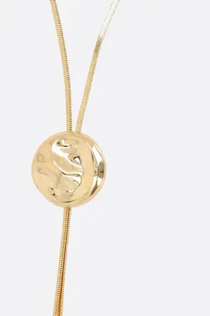 Federica Tosi Mindy Pendant Lariat Necklace - Yellow